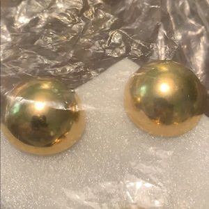 Jewelry | Gold Round Clip On Earrings | Poshmark